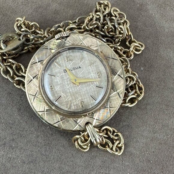 Bulova | Jewelry | Vintage Bulova Pendant Necklace Mechanical Watch ...